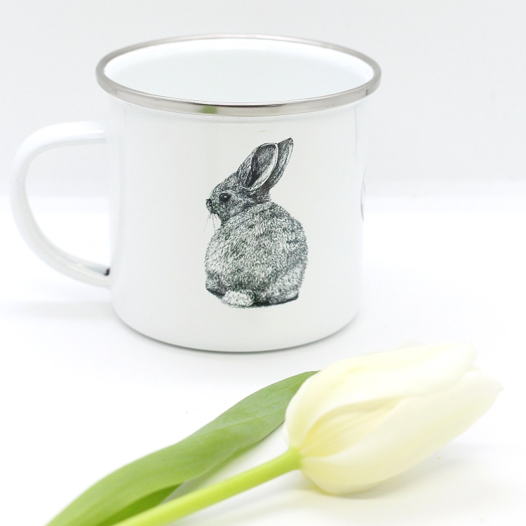 Children's enamel mug - Bunny - Croque Maman