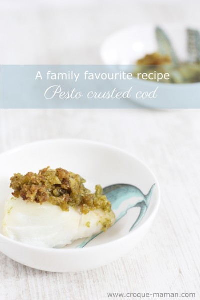 Pesto crusted cod - Croque Maman